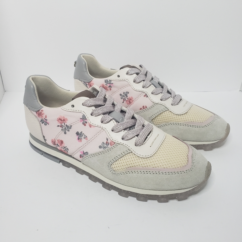New Coach C118 Mini Vintage Rose Print Sneaker 6.5 - Gem